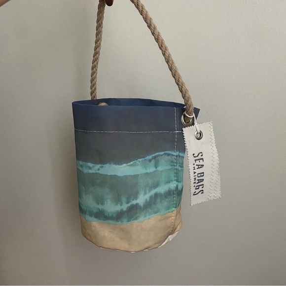 Sea Bags | Bags | Bucket Bag From Sea Bags Maine Wave Pattern | Poshmark